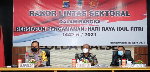 Polda Kalsel Gelar Rakor Lintas Sektoral Persiapan Pengamanan Hari Raya Idul Fitri 1442 H ...