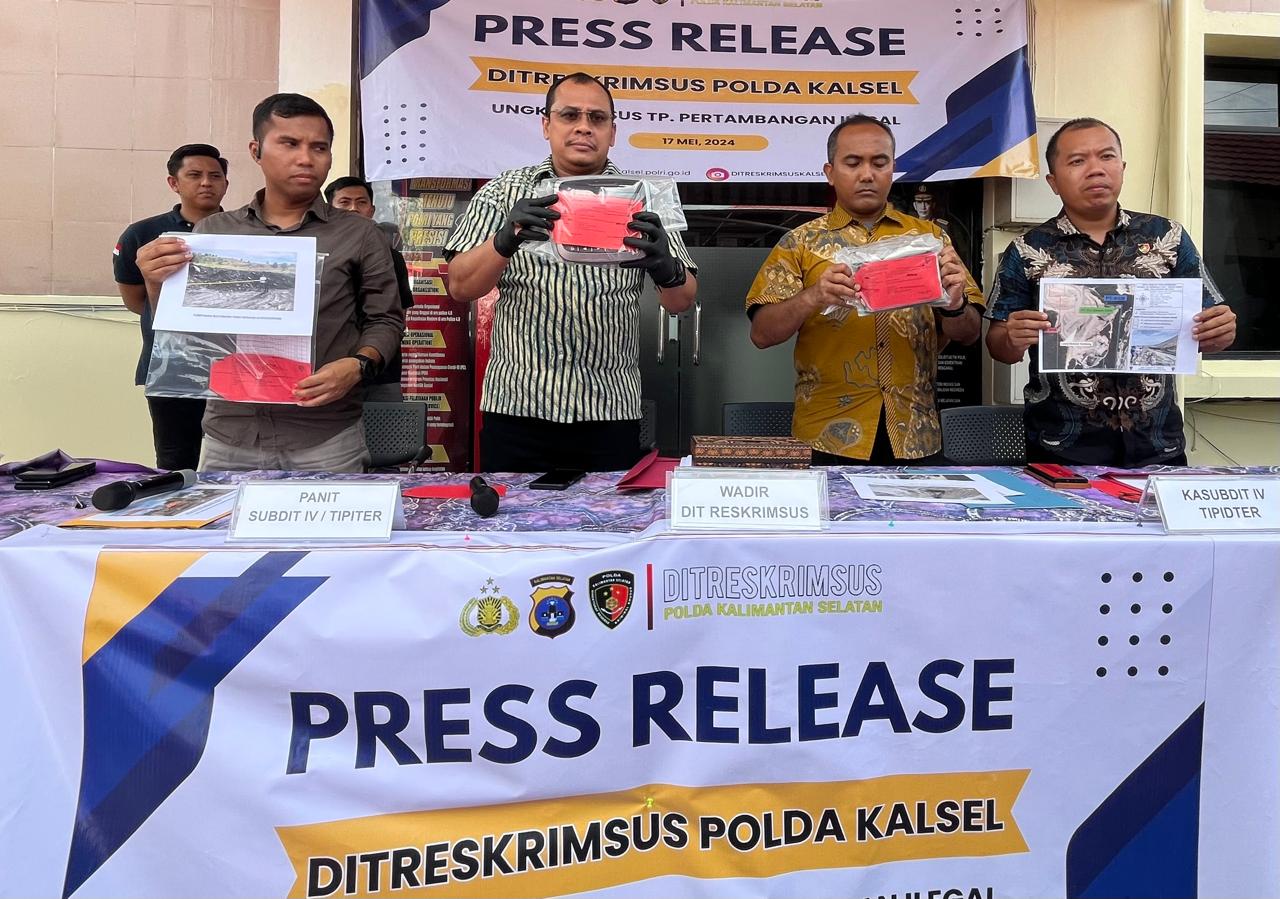Operasi Rutin Ditreskrimsus Polda Kalsel Amankan 500 Ton Batu Bara Ilegal - Barito Post