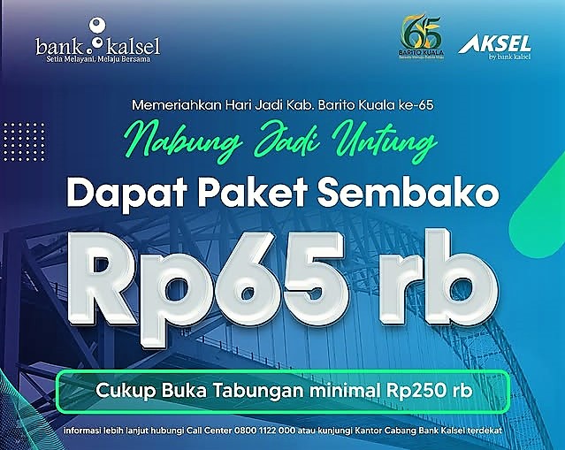 Cukup Buka Tabungan Minimal 250 Ribu di Bank Kalsel Langsung Dapat ...
